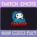 CARRIED Emote Blue Red Carried Emote Carried Emote, Backpack Emote ...