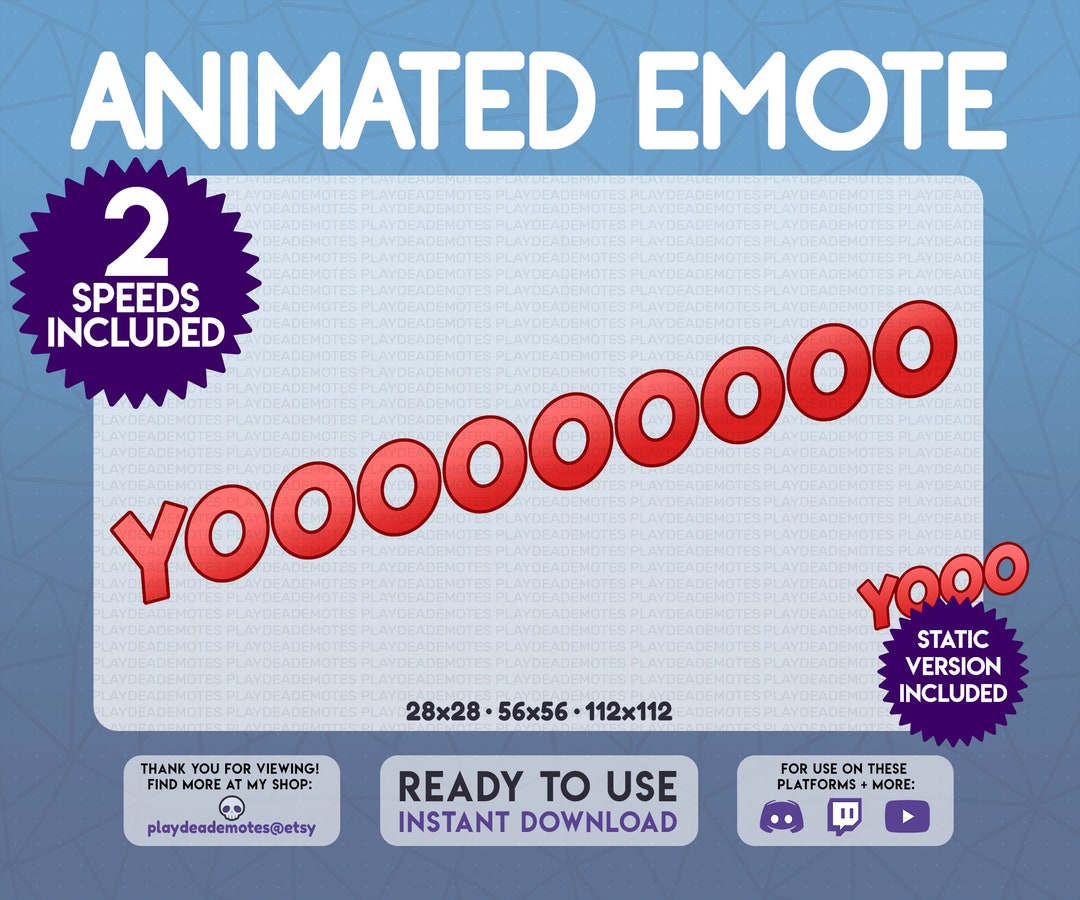 Yooooo Scrolling Animated Emote ANIMATED STATIC Long Yooo Emote ...