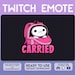 Pink CARRIED Emote Cute Pink Carried Emote Pink Carried Emote, Backpack ...