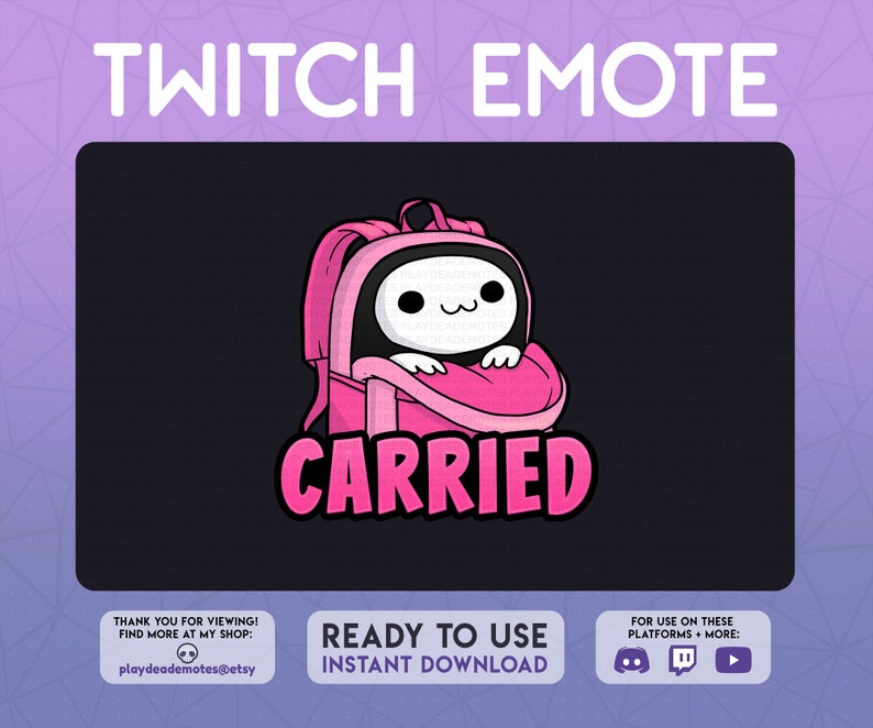 Pink CARRIED Emote | Cute Pink Carried Emote | Pink Carried Emote ...