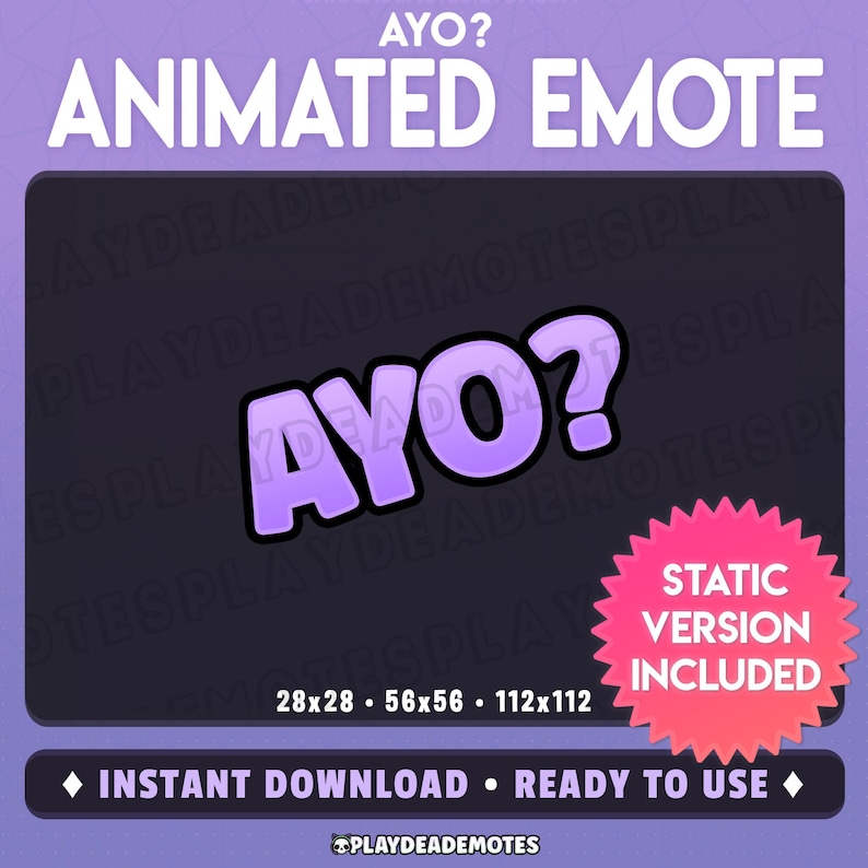 ANIMATED AYO? EMOTE | Animated + Static Versions Included; Soft Pastel ...