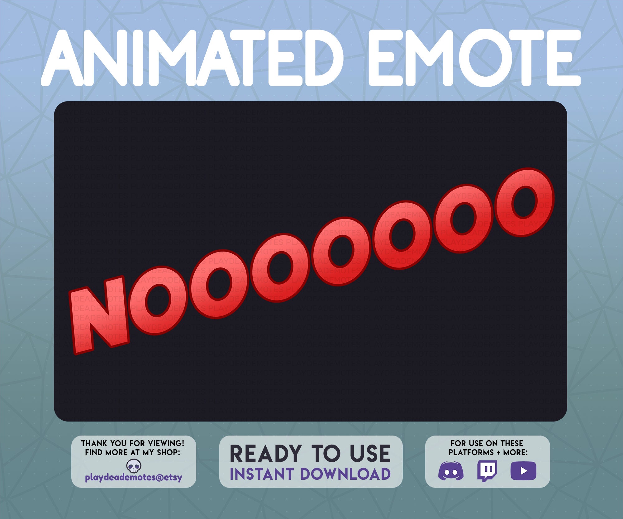 Red Nooooo Emote | ANIMATED + STATIC Kawaii Red Nooo Emote, Cute No ...
