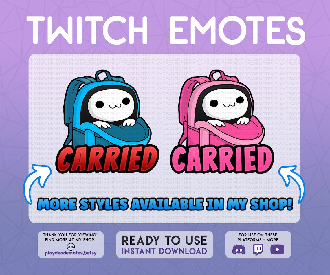 Pink CARRIED Emote Cute Pink Carried Emote Pink Carried Emote, Backpack ...