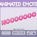 Pink Nooooo Emote | ANIMATED + STATIC Kawaii Pink Nooo Emote, Cute No ...