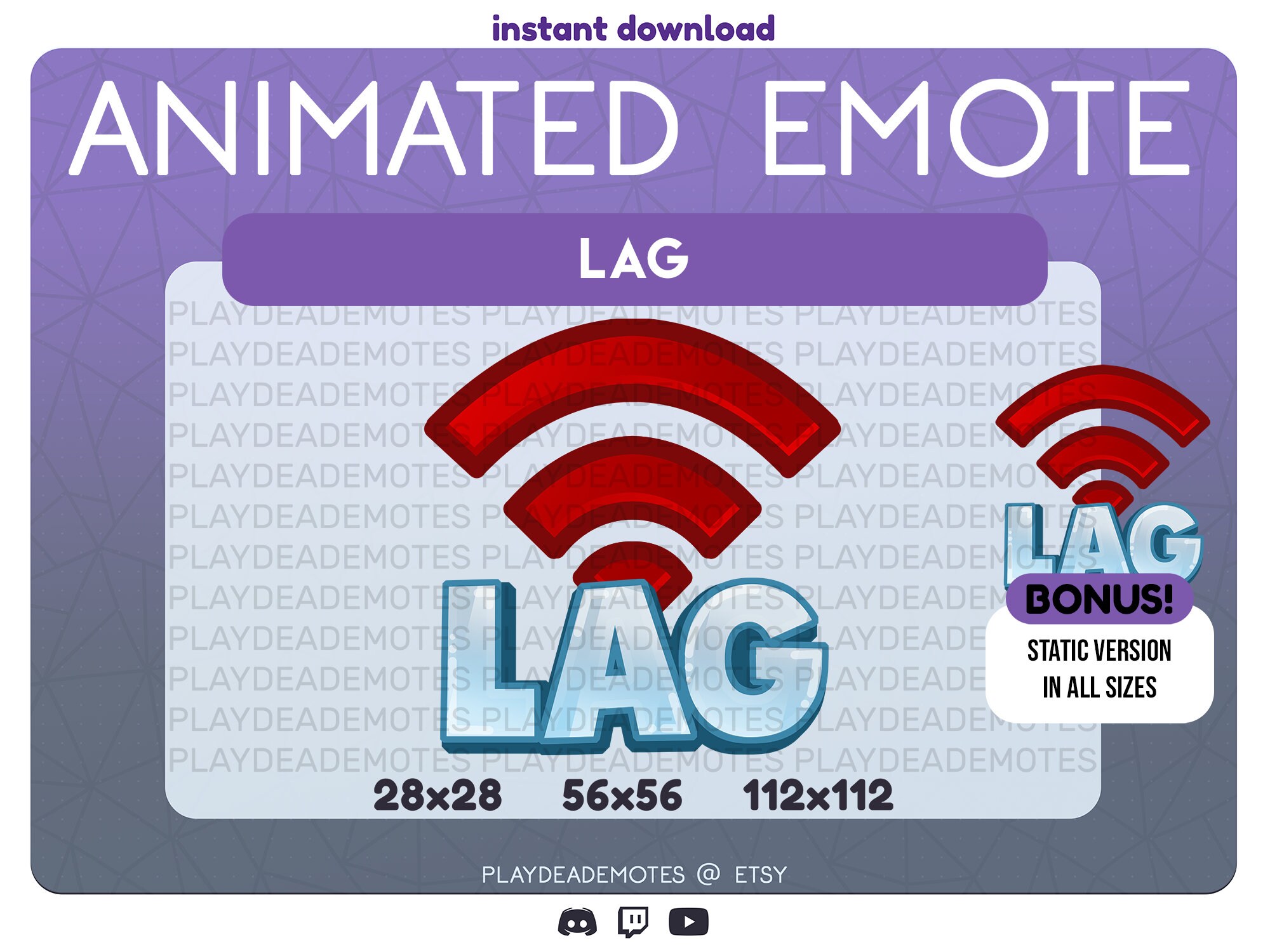 ANIMATED + STATIC Lag Emote for Twitch Streamers | Animated LAG Emote ... ANIMATED + STATIC Lag Emote for Twitch Streamers | Animated LAG Emote ...