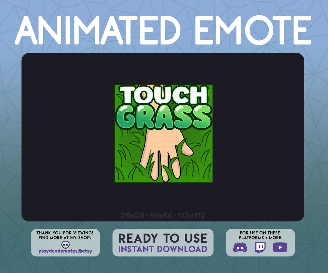Touch Grass Animated Emote ANIMATED STATIC Touch Grass Emote Animated ...