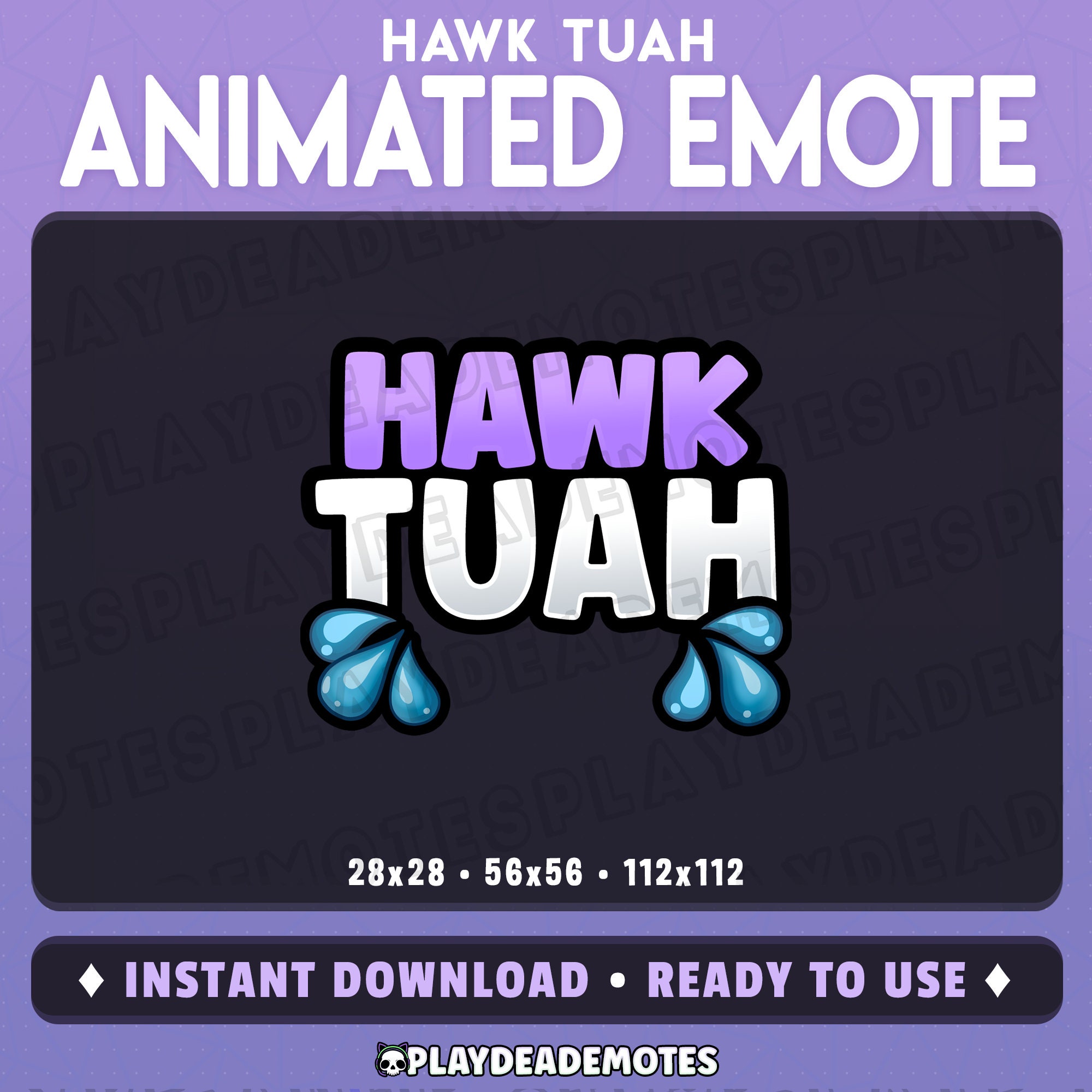 Animated HAWK TUAH EMOTE Animated Static Versions Included Cute Pastel ...