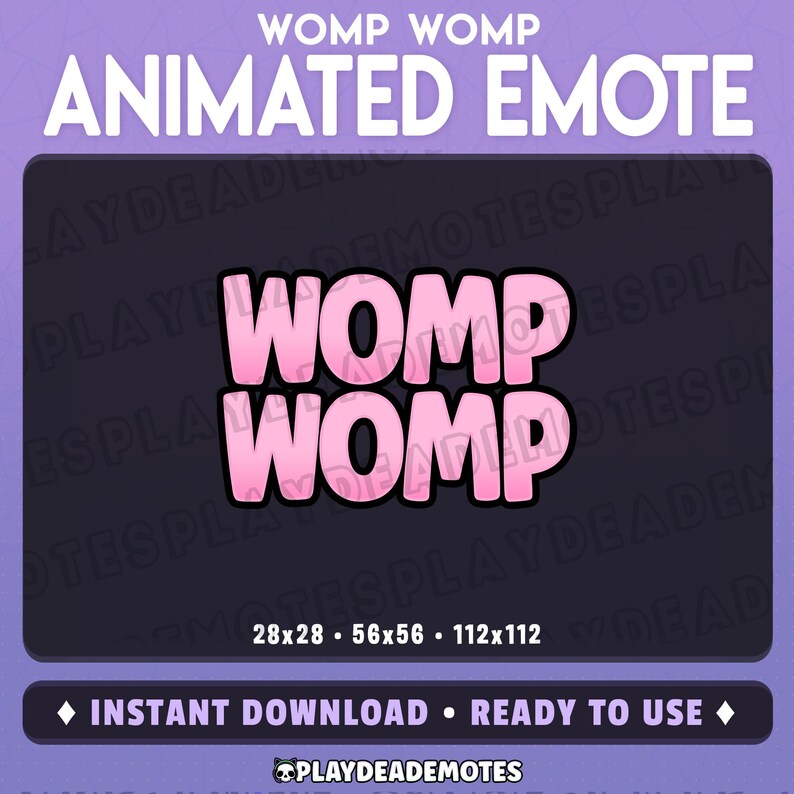 Animated WOMP WOMP Emote in Soft Pastel Pink (animated+static) (digital Download) [sp] - Etsy