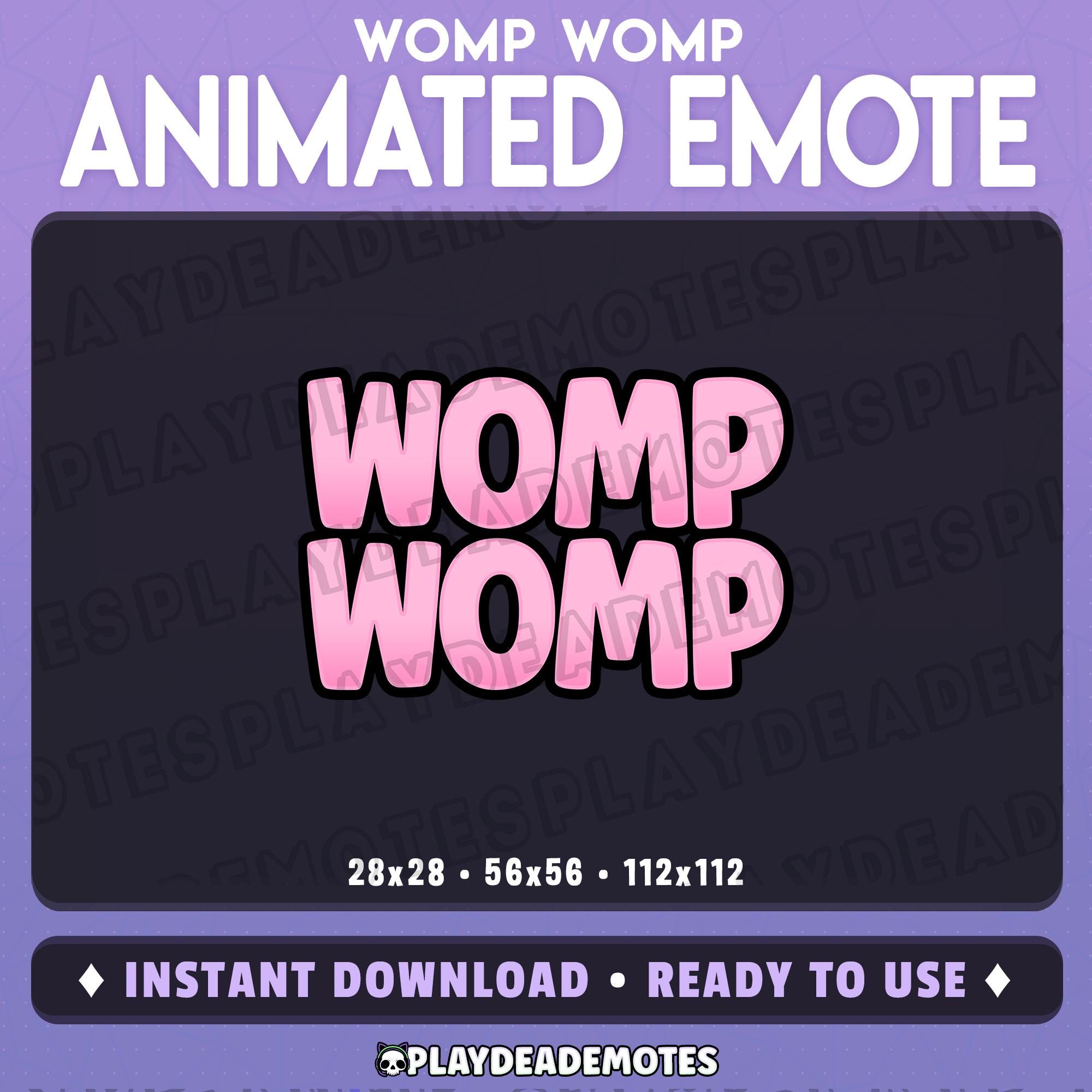 Animated WOMP WOMP Emote in Soft Pastel Pink (animated+static) (digital ...