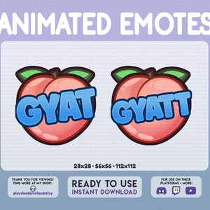 Animated GYATT Peach Emotes | ANIMATED + STATIC Gyat Peach Emotes ...