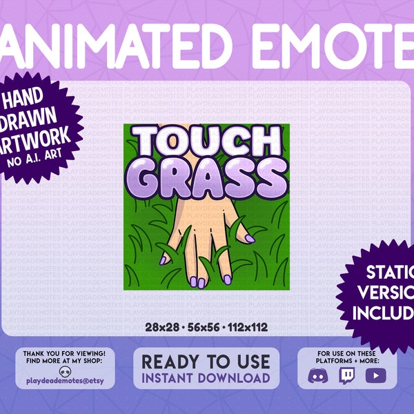 Touch Grass Emote - Etsy