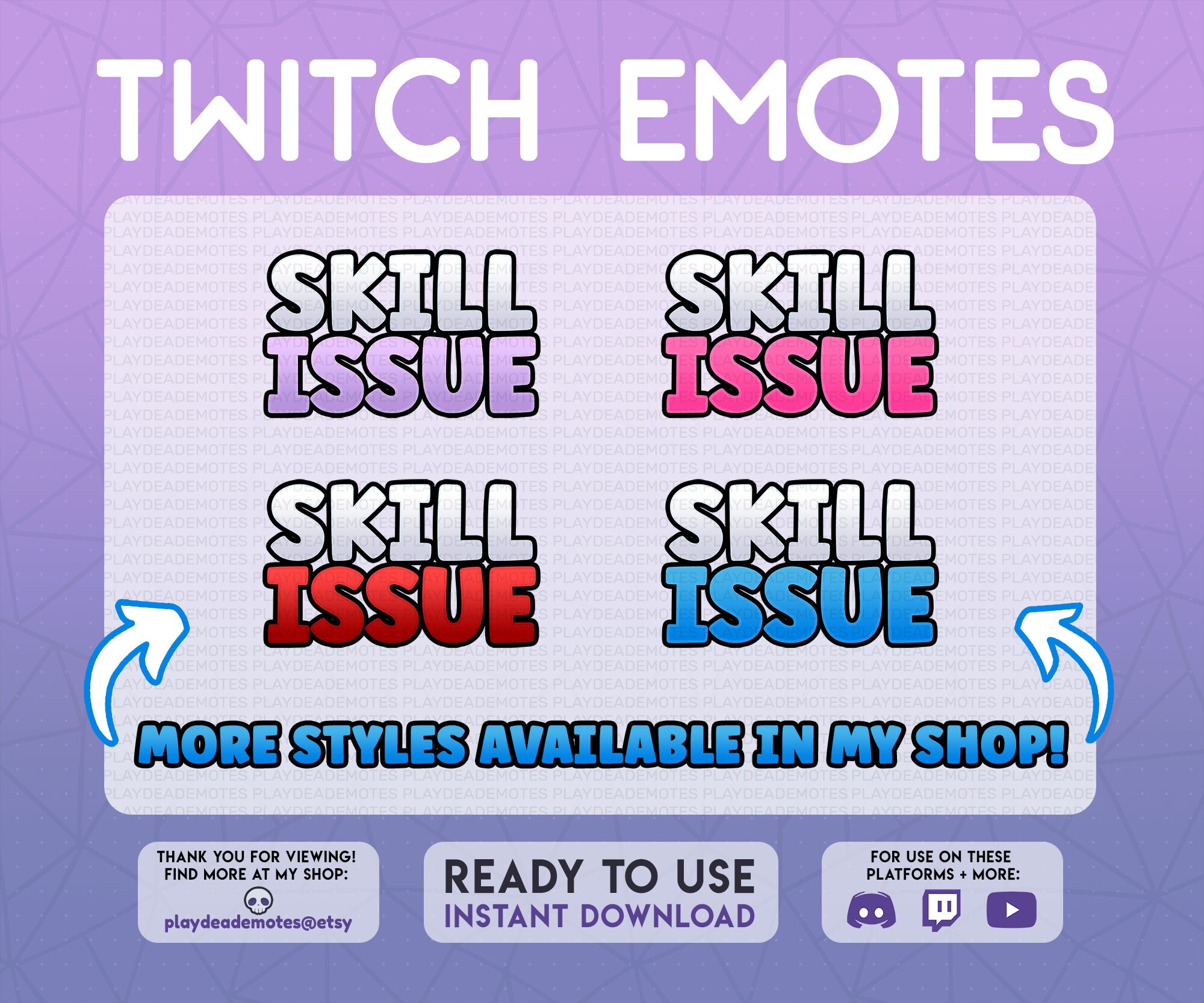 SKILL ISSUE Emote Static Red Text Emote No Skill Emote, Skill Issues ...