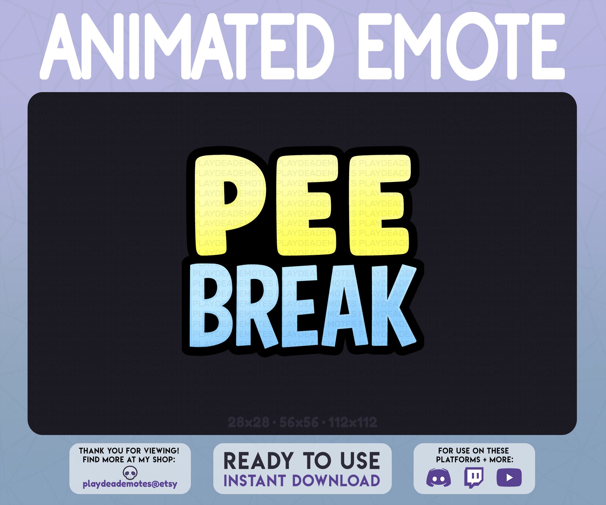 Pee Break Animated Emote Cute Cheeky Pee Break Animated Emote Bio