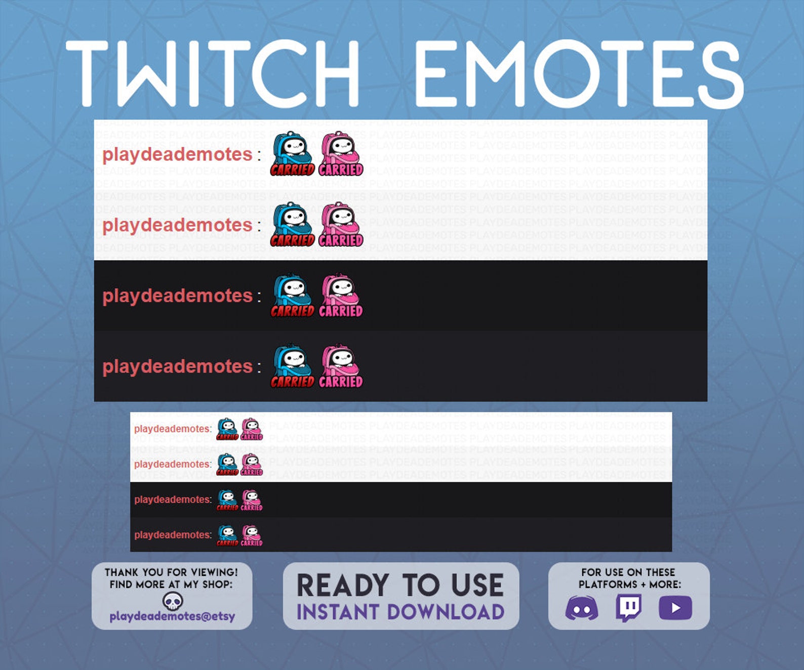 Pink CARRIED Emote | Cute Pink Carried Emote | Pink Carried Emote ...