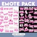 50-pack Kawaii Pink Emote Bundle | Cute Pink Heart Emotes | 50 Unique ...