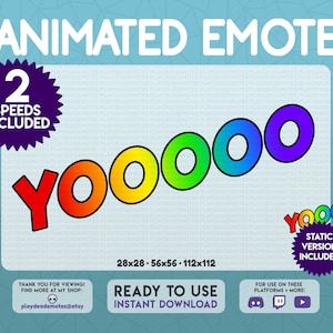 Yooooo Scrolling Animated Emote | ANIMATED + STATIC Long Yooo Emote ...
