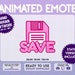 Pink SAVE Animated Emote ANIMATED STATIC Floppy Disk Save Emote Kawaii ...
