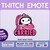 ANIMATED STATIC Kawaii Pink Heart Purple RAID Twitch Emote Floating ...