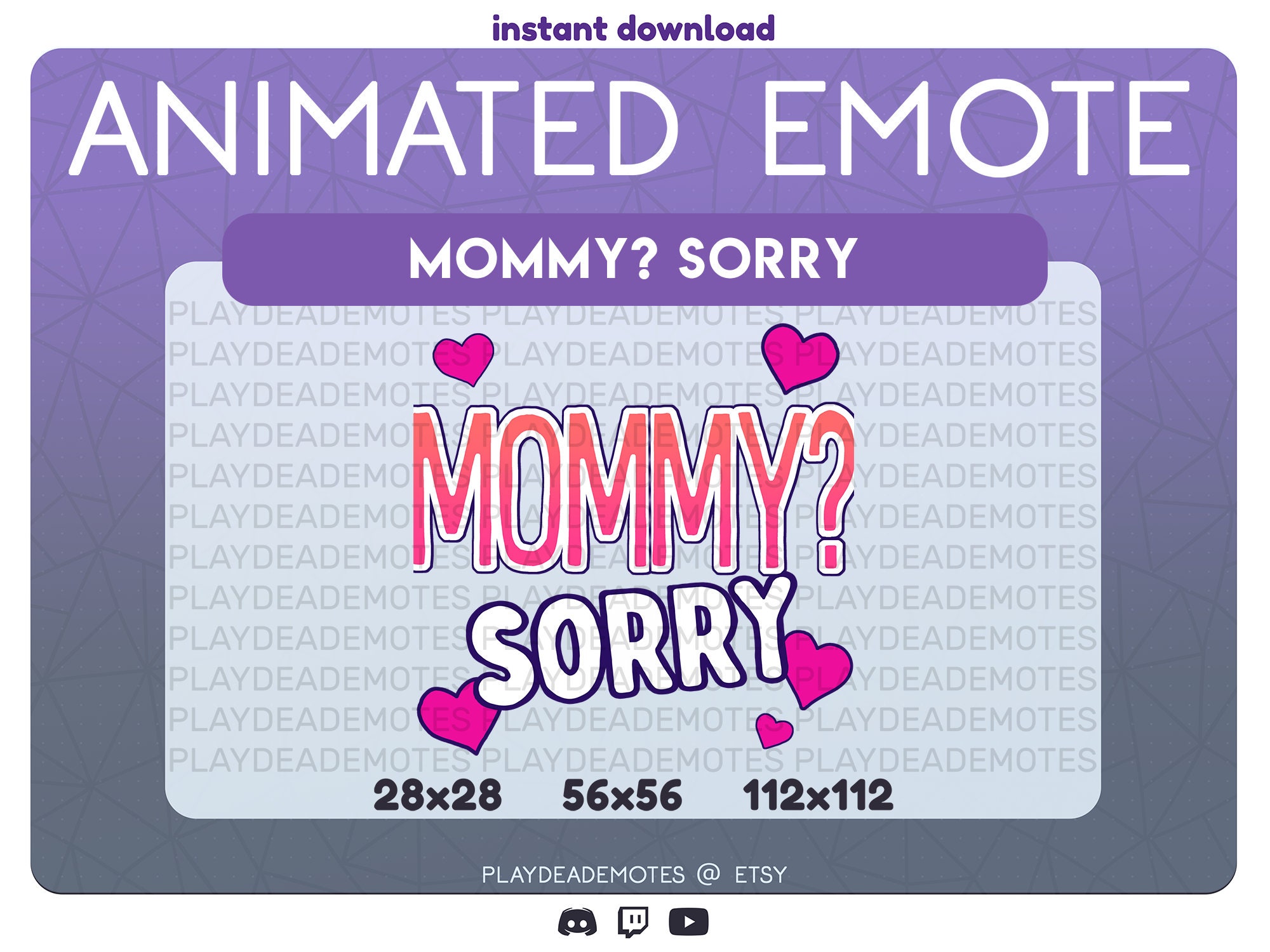 ANIMADA + ESTÁTICA Mami? Lo siento TikTok Meme Twitch Emote / TikTok ...