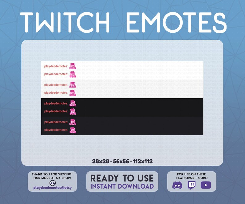 Pink SAVE Animated Emote ANIMATED STATIC Floppy Disk Save Emote Kawaii ...