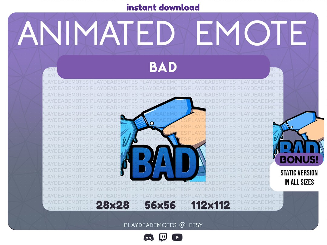 ANIMATED + STATIC Blue Spray Bottle BAD Emotes | Animated in 3 Speeds ...
