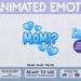 ANIMATED STATIC Mami Emote Kawaii Cute Bright Blue Mami Emote, Blue ...