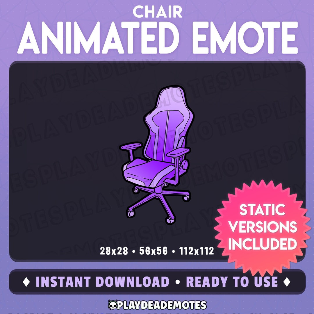 ANIMATED CHAIR EMOTE | Animated + Static Version Included; Dark ...