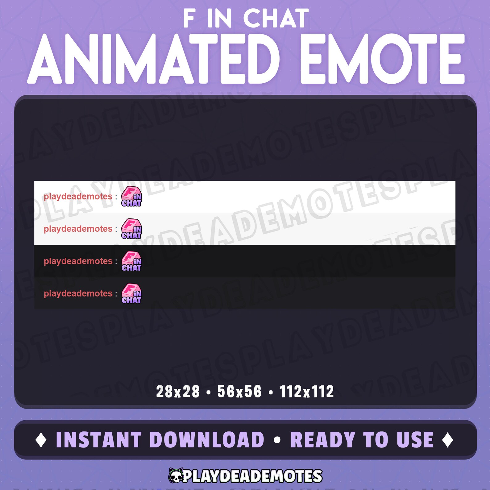 ANIMATED F KEY EMOTE | Animated + Static Versions Included; Kawaii ...