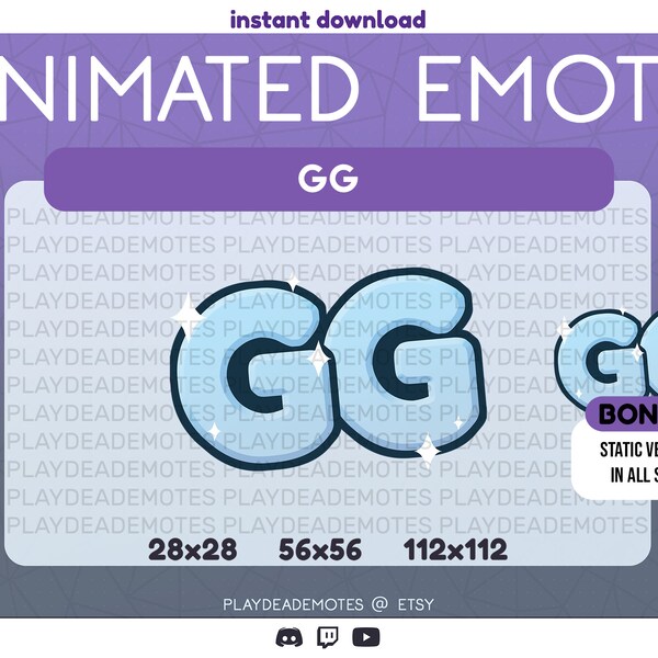 Gg Emote Discord - Etsy