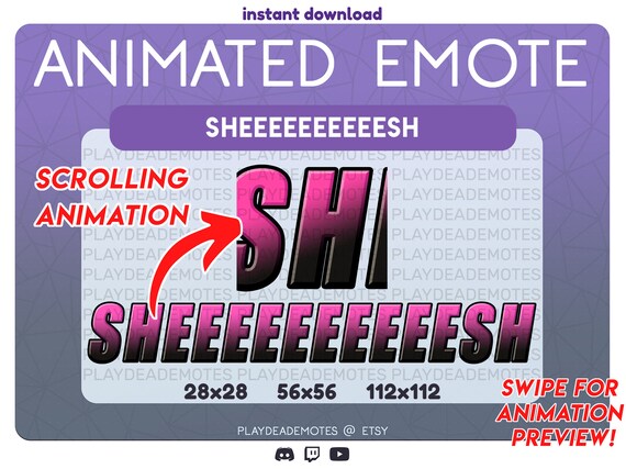 Animated SHEEEEEEEEEESH Twitch Emote Funny Spooky-cute - Etsy