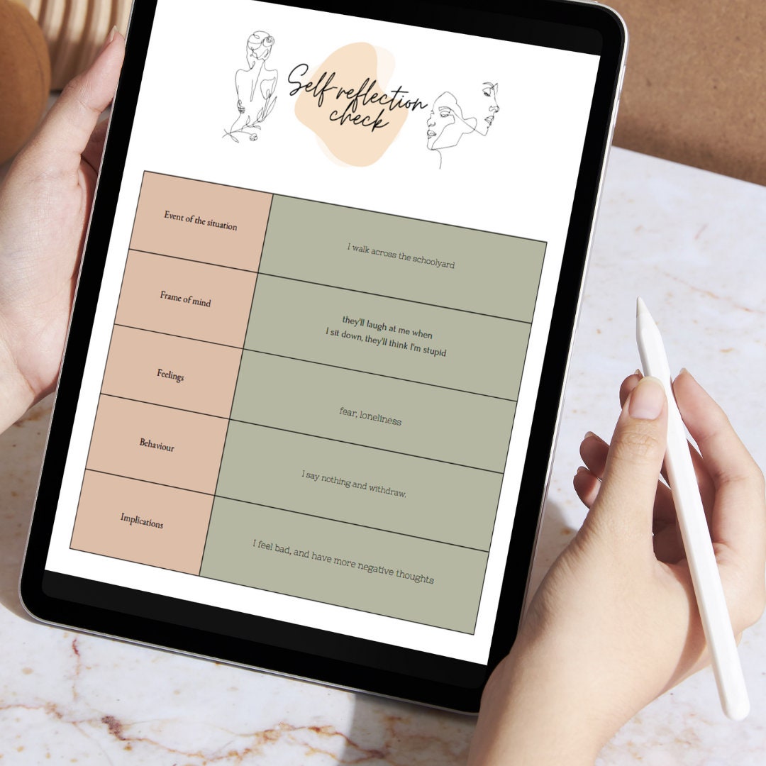 Self Reflection Check Check List Mental Healt Check Adhd - Etsy