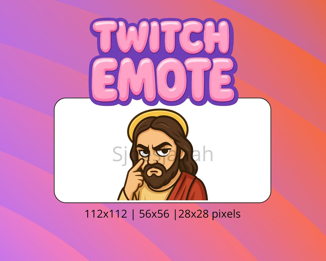 Funny Suspicious Jesus Emote – Twitch & Discord Emote – Christian Meme ...