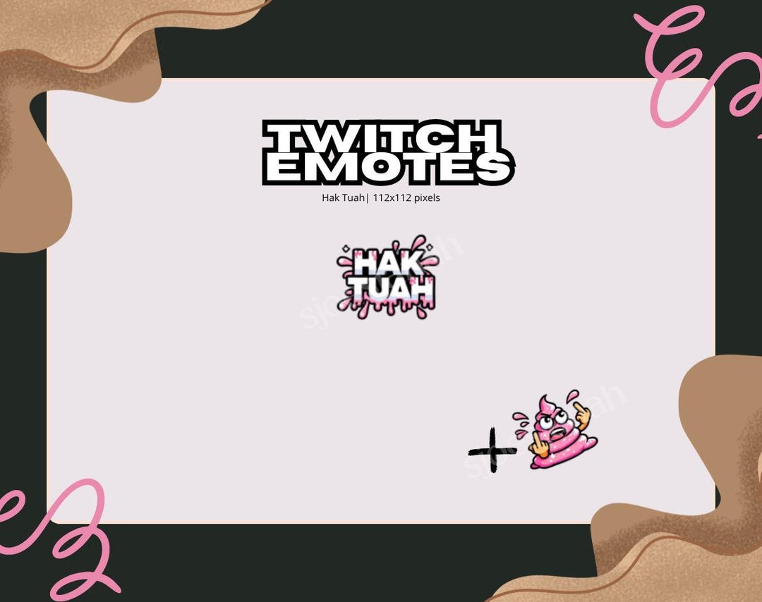 Hak Tuah Emote Set Voor Twitch/discord Gratis Extra Emote Roze 112x112 ...