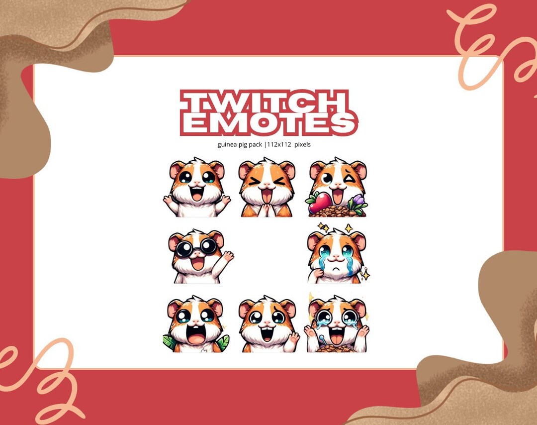 Guinea Pig Emotes for Twitch, Kick, and Discord Digital Download - Etsy
