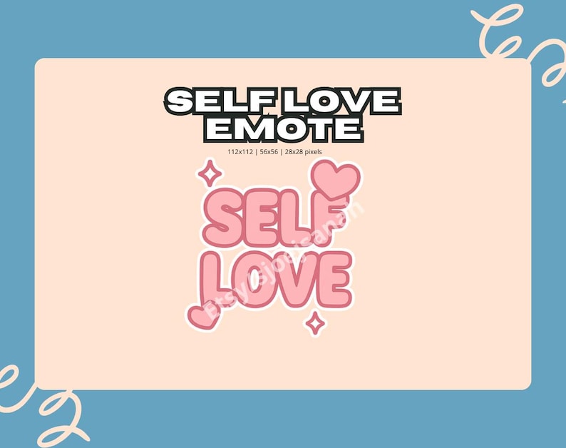 Pink Emote for Self Love Twitch , Discord and Kick - Etsy