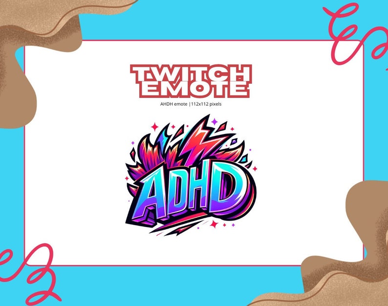 ADHD Emote for Twitch, Kick, Discord, and More! - Etsy