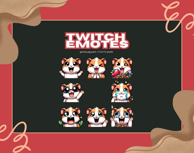 Guinea Pig Emotes for Twitch, Kick, and Discord Digital Download - Etsy