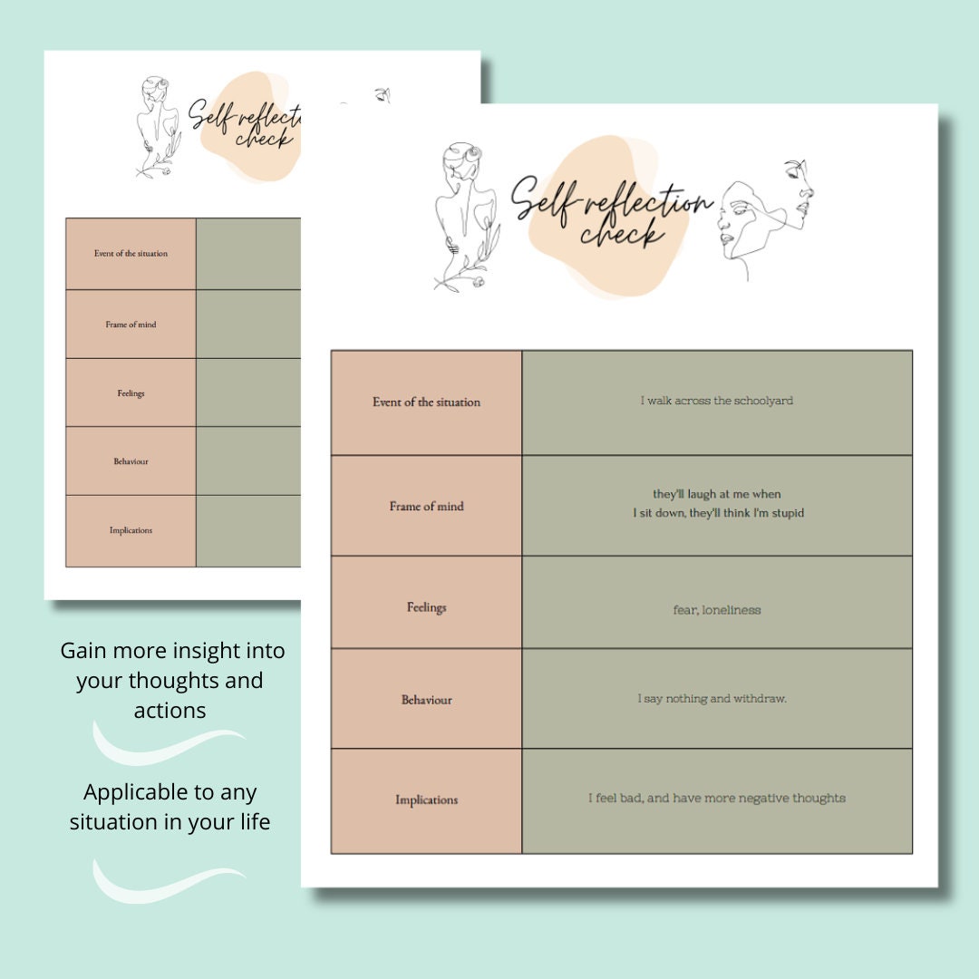 Self Reflection Check Check List Mental Healt Check Adhd Check ...