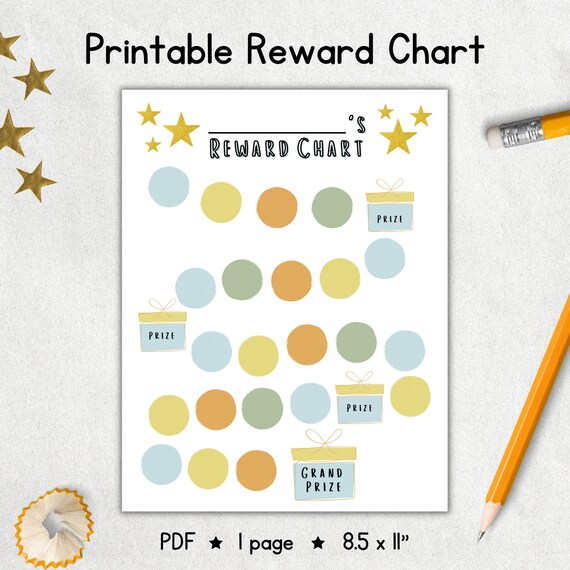 Printable Reward Chart Kid's Sticker Cart Potty Training - Etsy