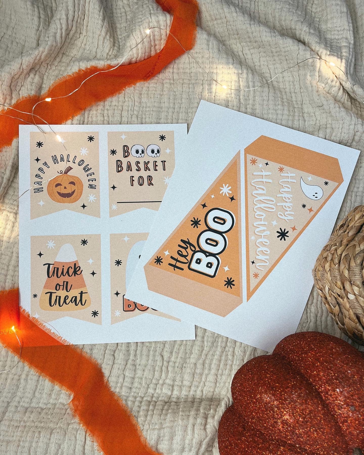 Boo Basket Flags and Tags - Etsy