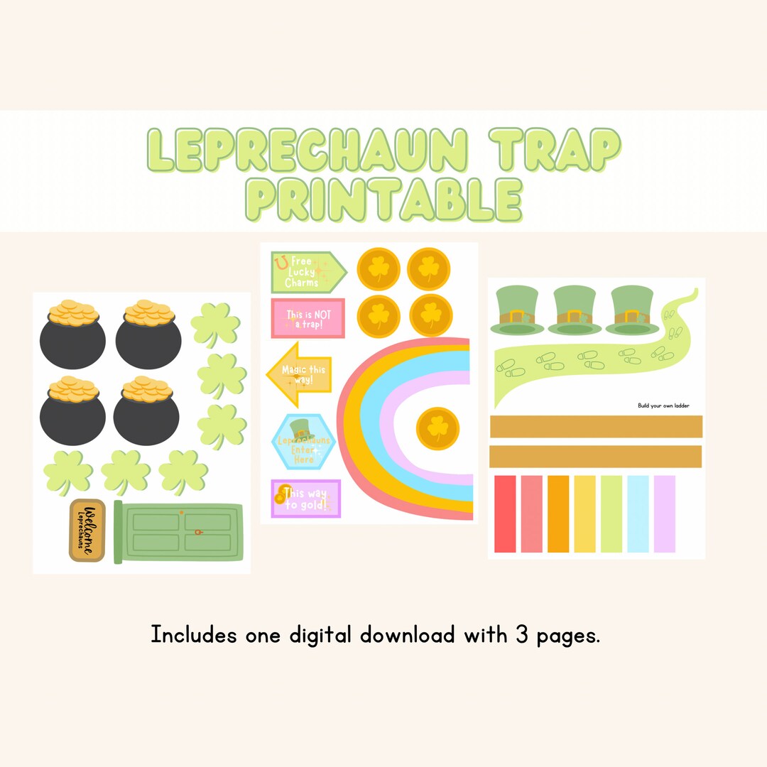 Leprechaun Trap Printable - Etsy