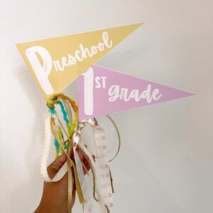 Back to School Grade Level Flags Printable - Etsy