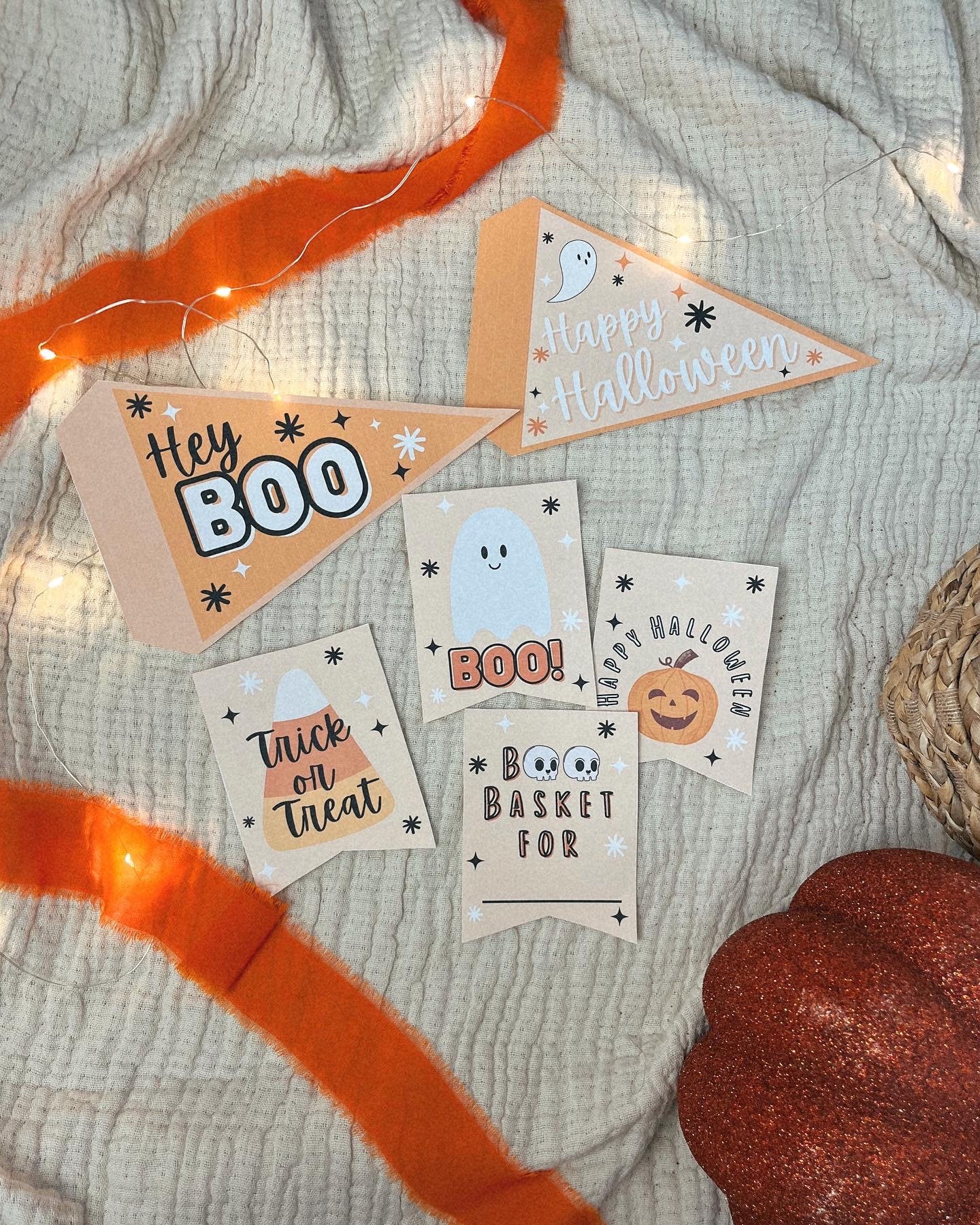 Boo Basket Flags and Tags - Etsy