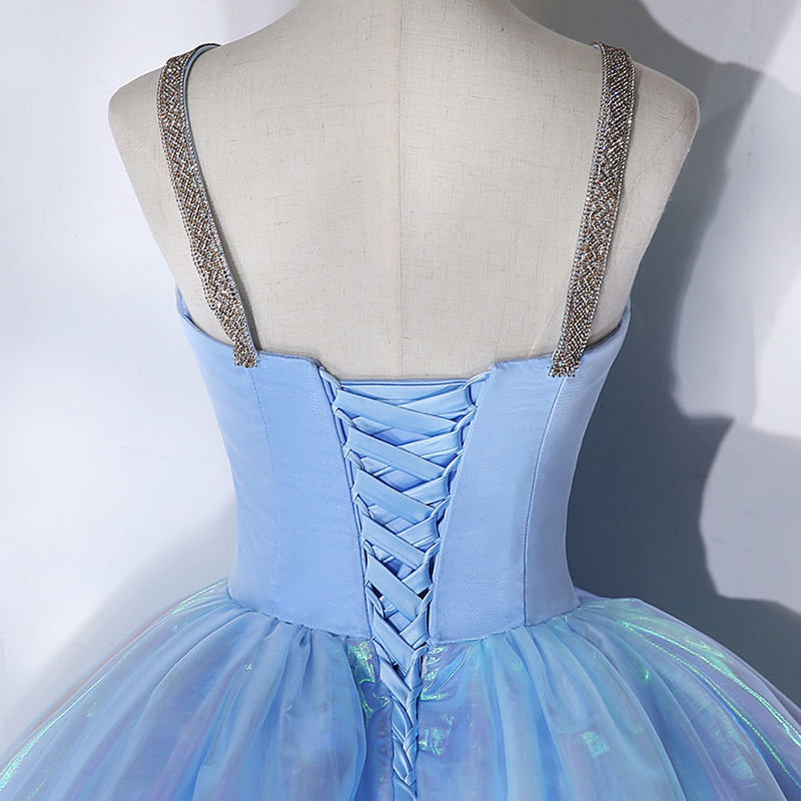 Blue Princess Ball Gown Blue Prom Gown Blue Event Dress - Etsy