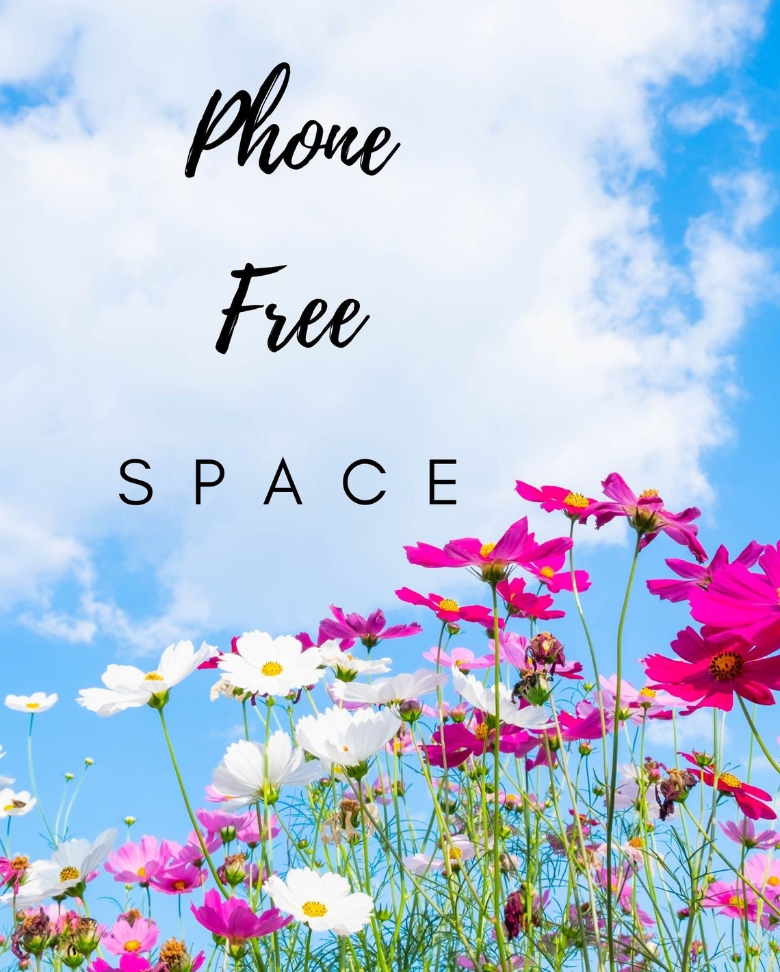 Printable Cell Phone Free Space, Cell Phone Free Zone, Phone Free Area ...