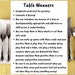 Table Manners Flash Cards for Toddlers, Children, 14 Montessori Cards ...