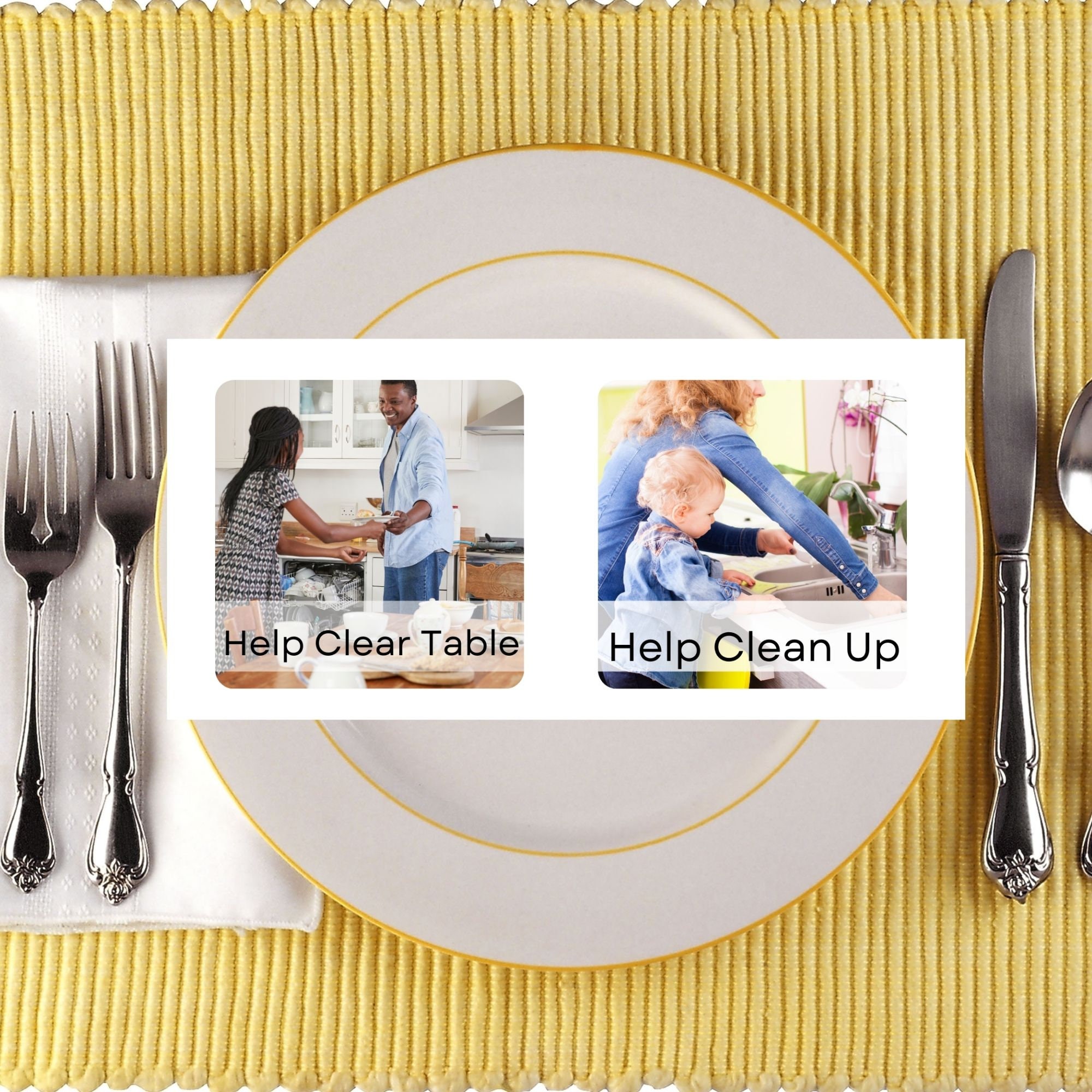 Table Manners Flash Cards for Toddlers, Children, 14 Montessori Cards ...