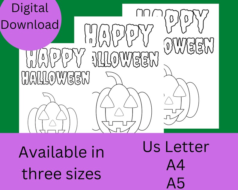 Halloween Kids Coloring Book Printable Art for Kids Coloring Book for ...