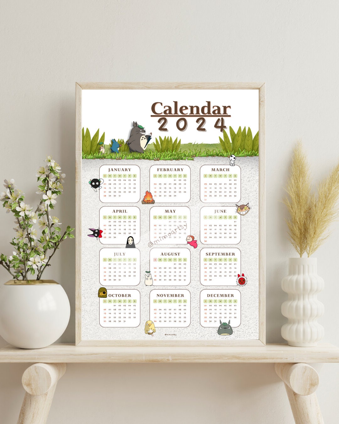Cute 2025 Calendar Digital Printable - Etsy