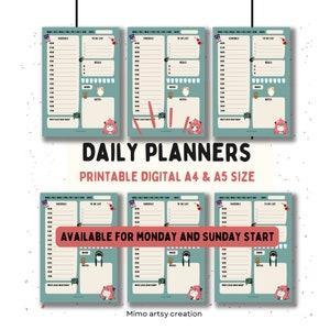 Cute Anime Planner | Back to School | Undated Templates | Printable ...